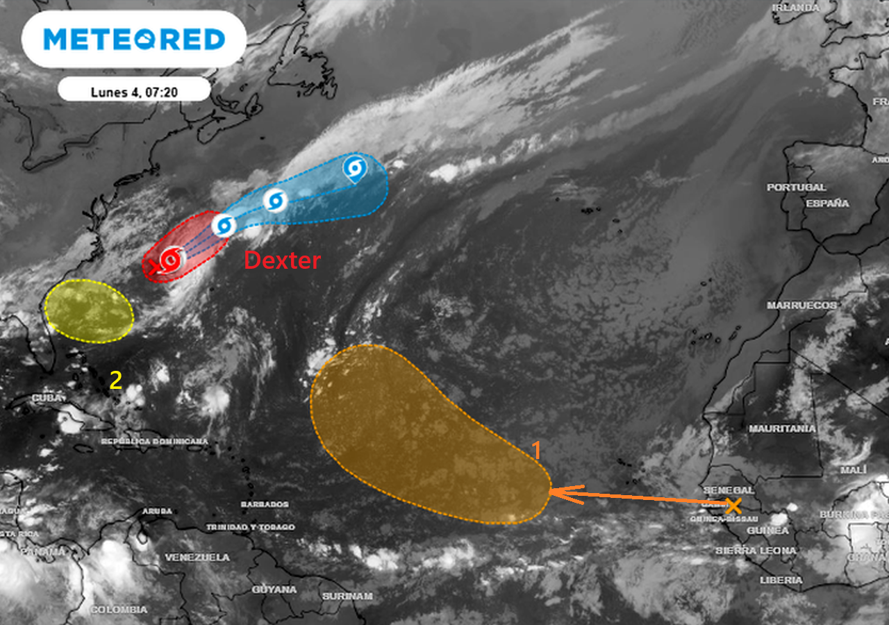 Se forma la tormenta tropical Dexter mientras el Centro Nacional de ...