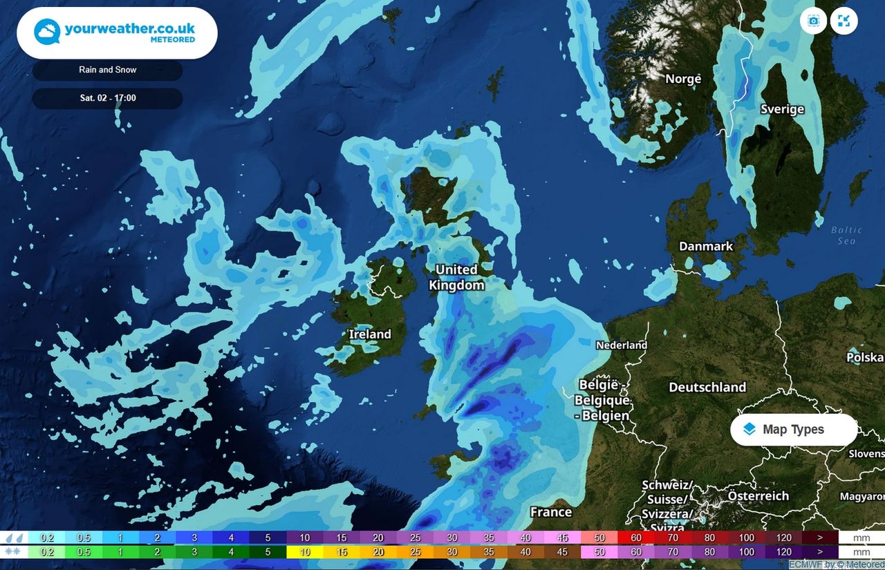 UK weekend weather forecast: gale-force winds and heavy rain