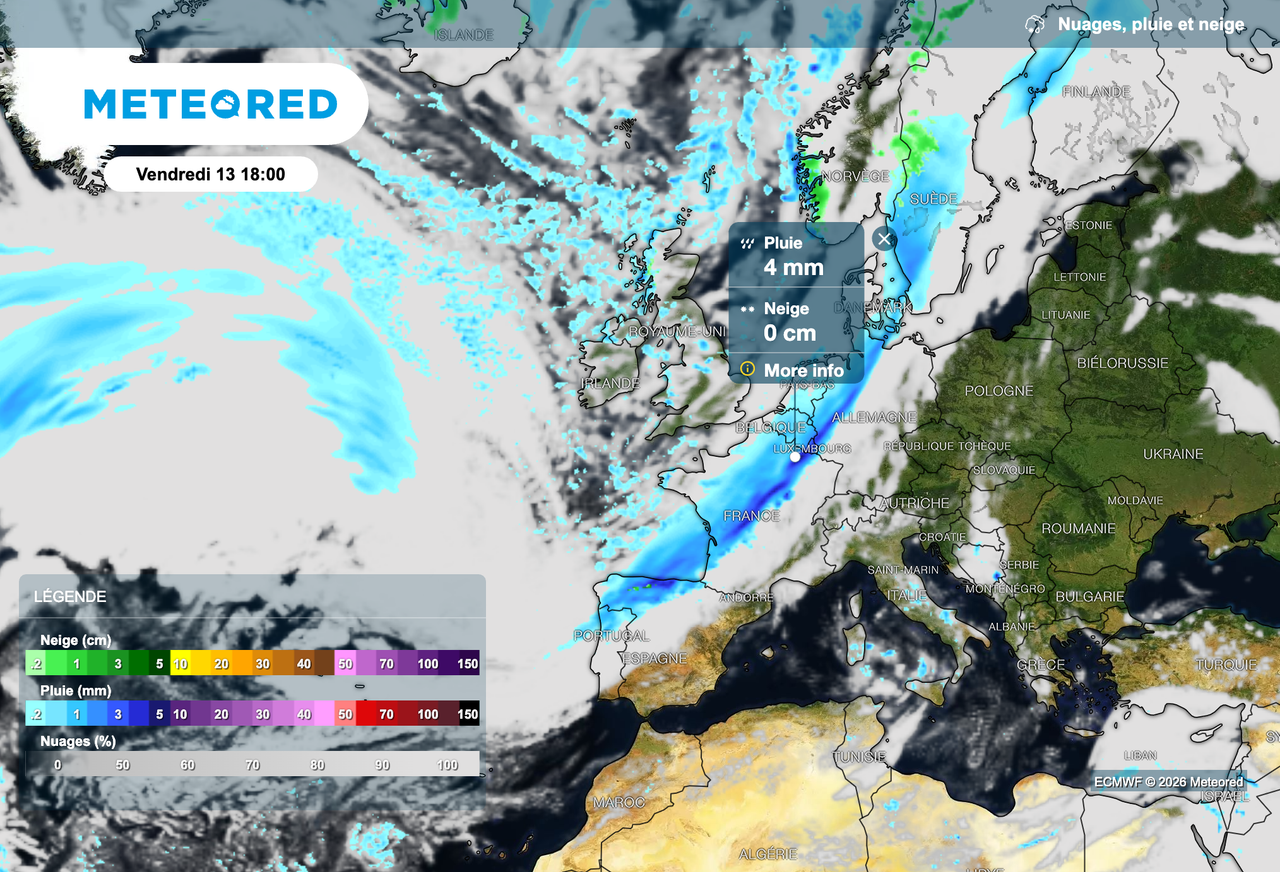 Un front froid "énorme" de 2 000 km traversera l’Europe : quand ...