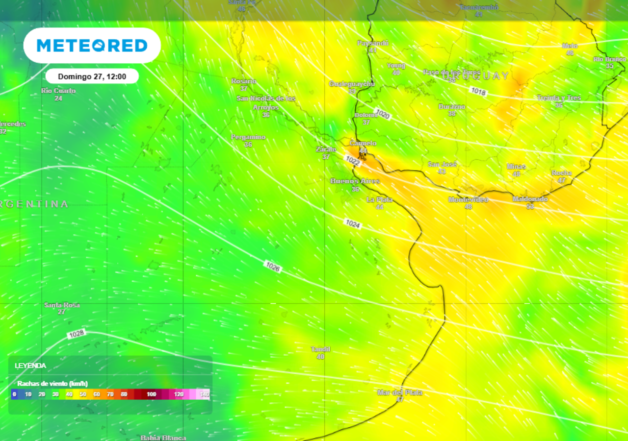 Mapa De Viento Y Nubes