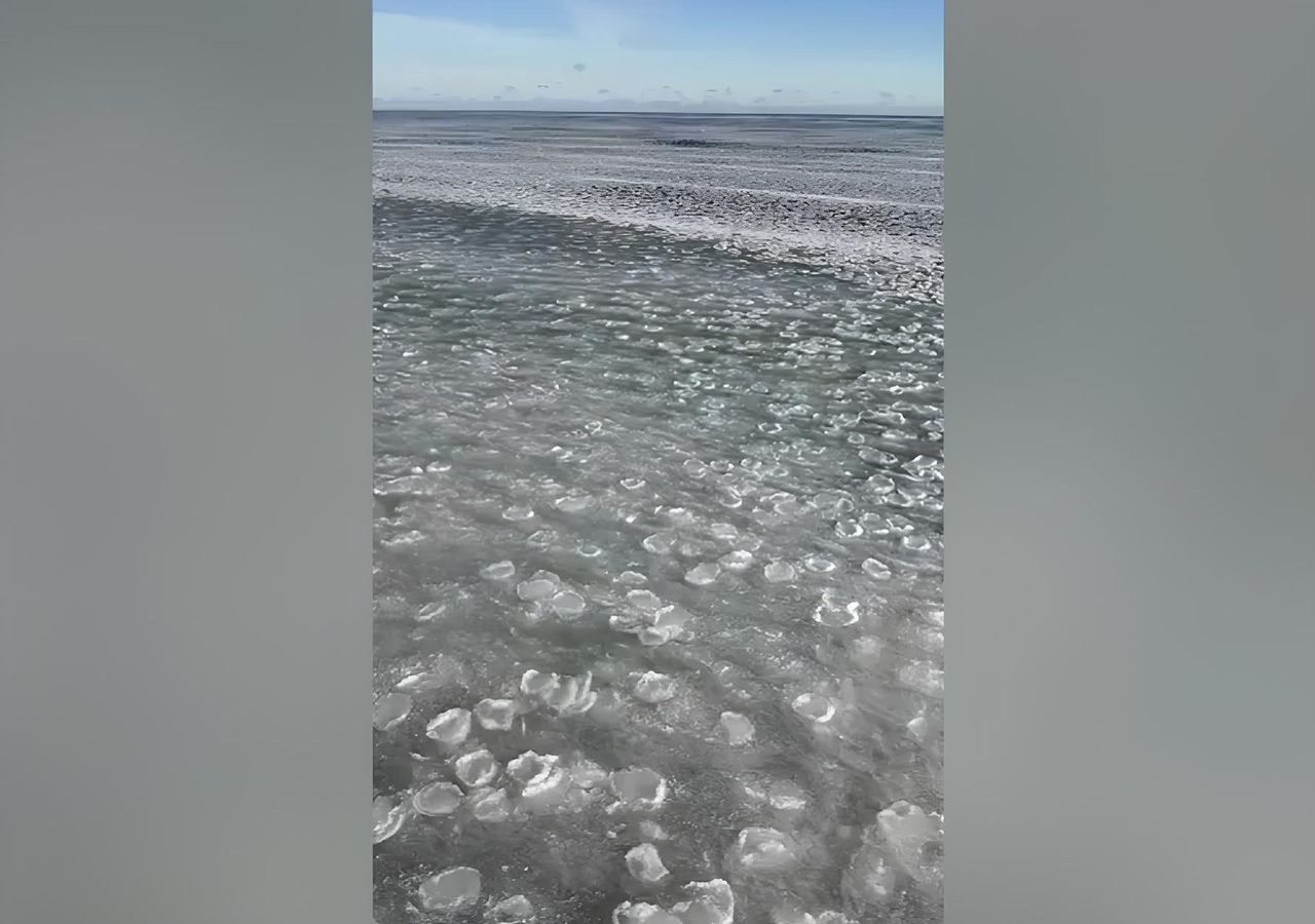 Una ola de frío polar continental congela el golfo de Gdańsk en Polonia ...