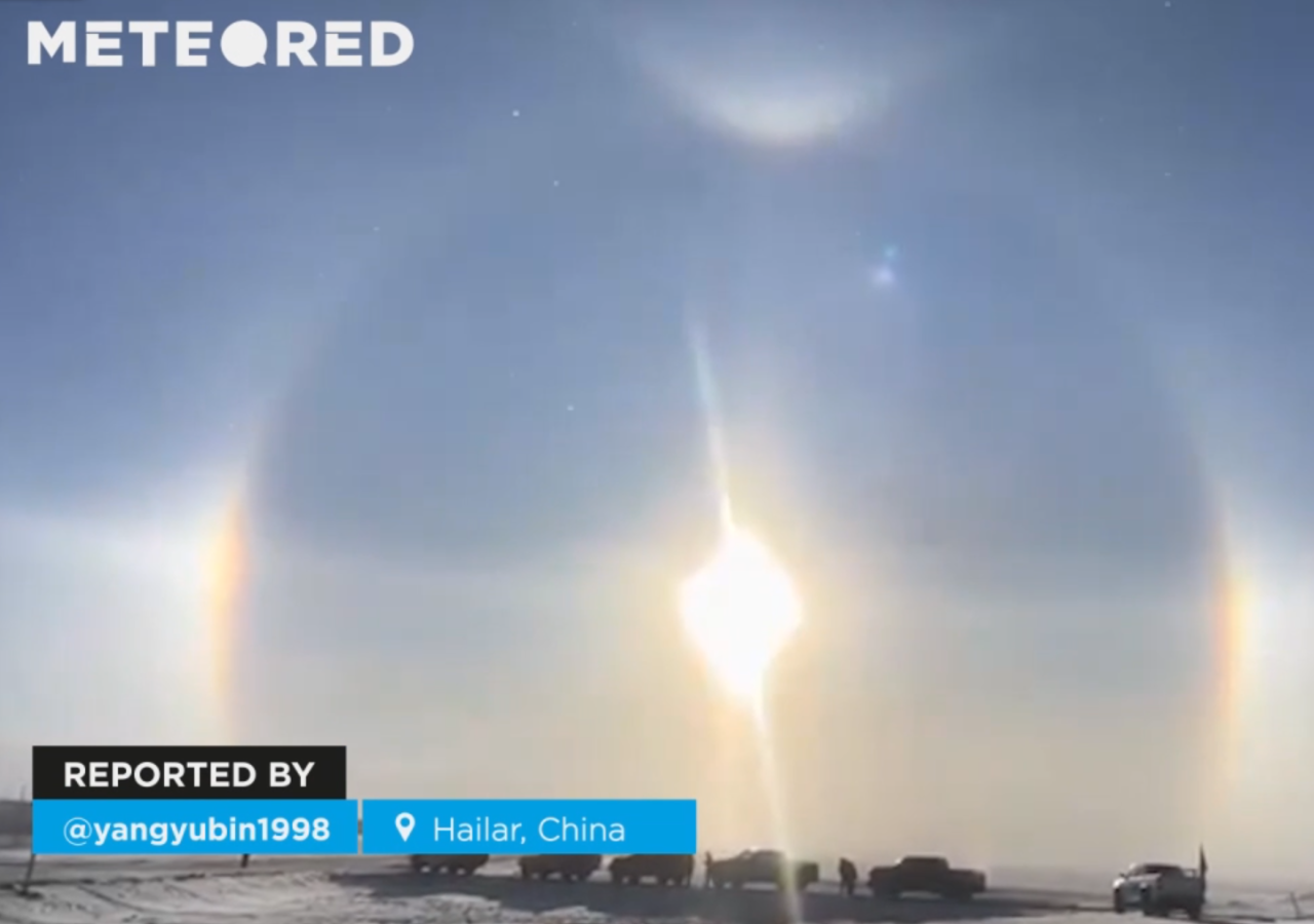 Video sorprendente: un parhelio y falso Sol aparecen en los cielos ...