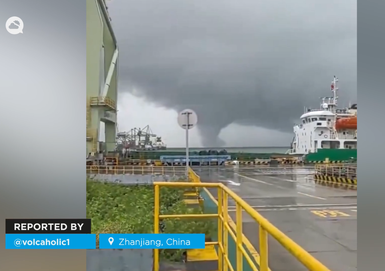 Video viral: captan la increíble formación de varias mangas marinas azotan Zhanjiang, China