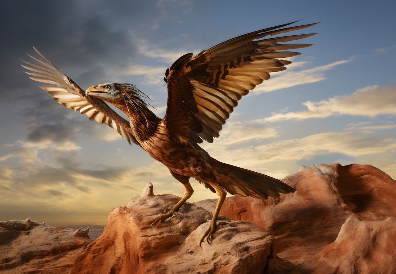 Yi qi, el dinosaurio que parecía un dragón alado